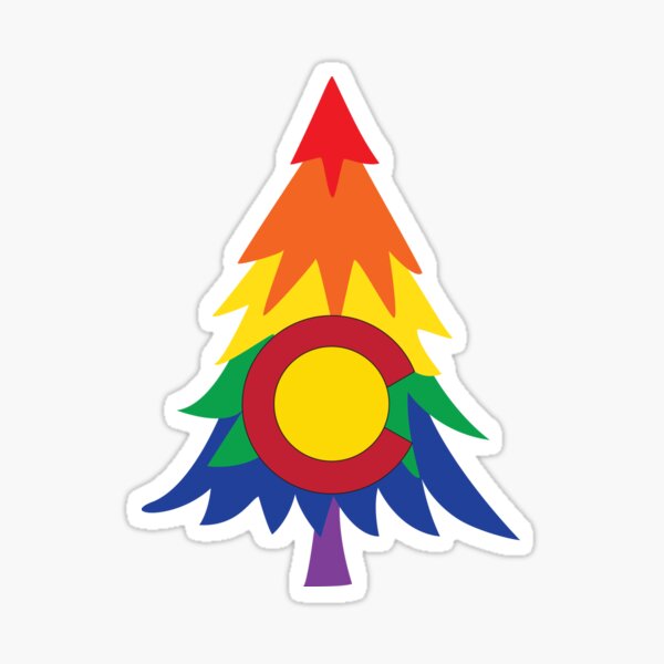 "Hand Drawn Pride Tree Colorado Flag" Sticker for Sale by itsrturn ...