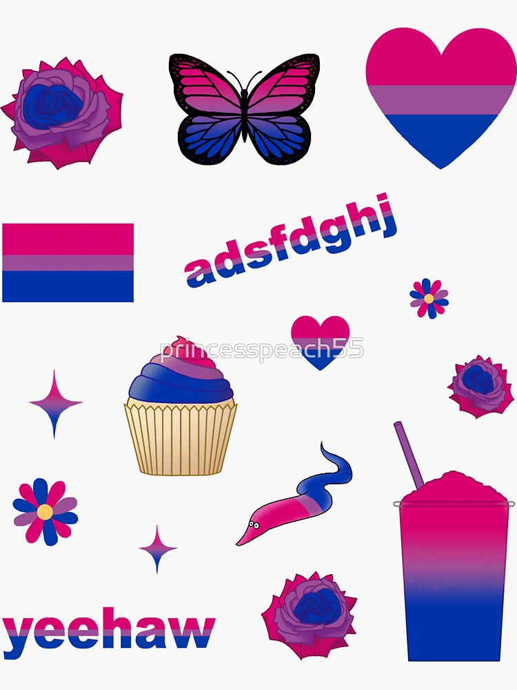 "Bi Stickers" Sticker for Sale by princesspeach55 | Redbubble