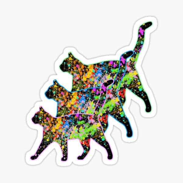 "Psychedelic Cat Walk - Cats Strutting Their Stuff on the Catwalk ...