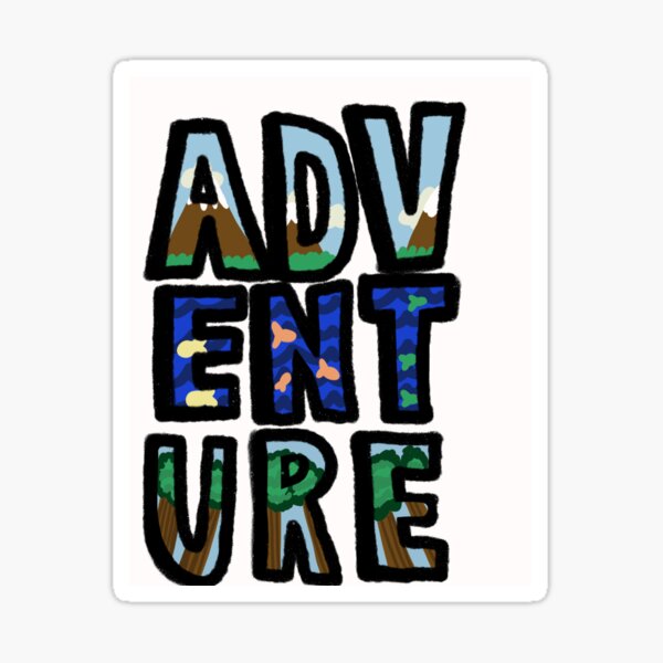 "Adventure sticker" Sticker by KUStickers | Redbubble