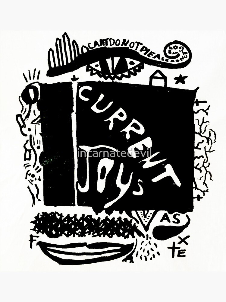 "current joys band sticker" Sticker for Sale by incarnatedevil | Redbubble