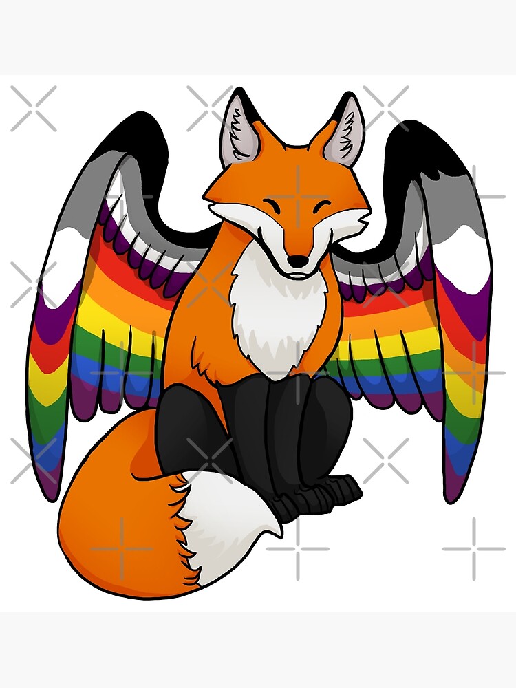"Homoromantic Asexual Pride Fox" Framed Art Print for Sale by ...