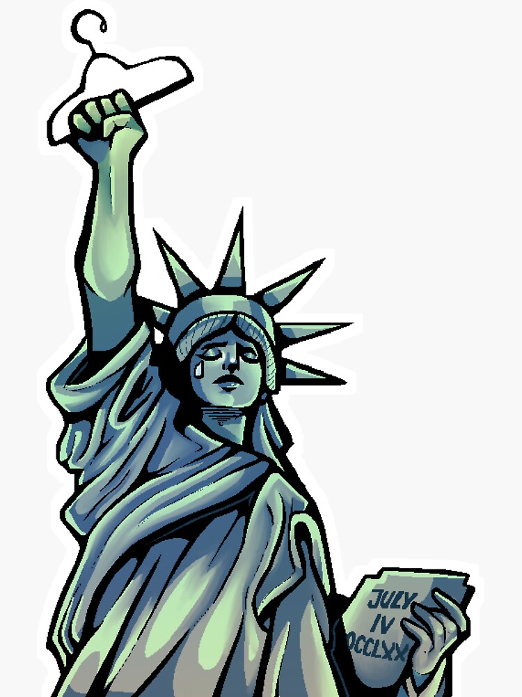 "PRO CHOICE - Feminist Statue of Liberty " Sticker for Sale by deadhair ...