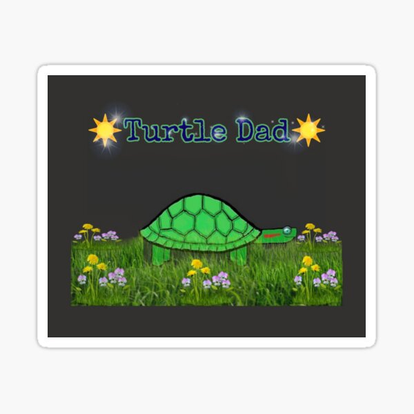"Turtle Dad" Sticker for Sale by PunchyLaRue | Redbubble