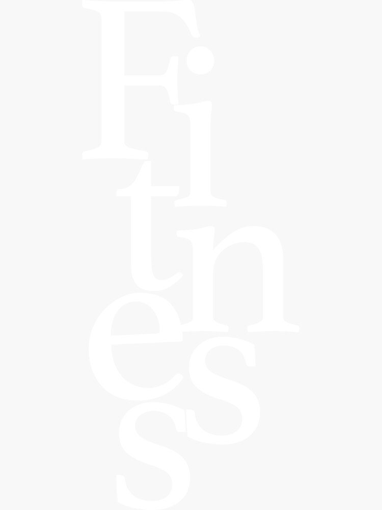 "Fitness font font design" Sticker for Sale by KleinJenny | Redbubble