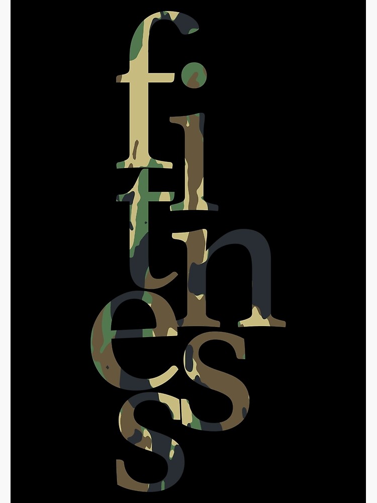 "Fitness font font design" Poster for Sale by KleinJenny | Redbubble