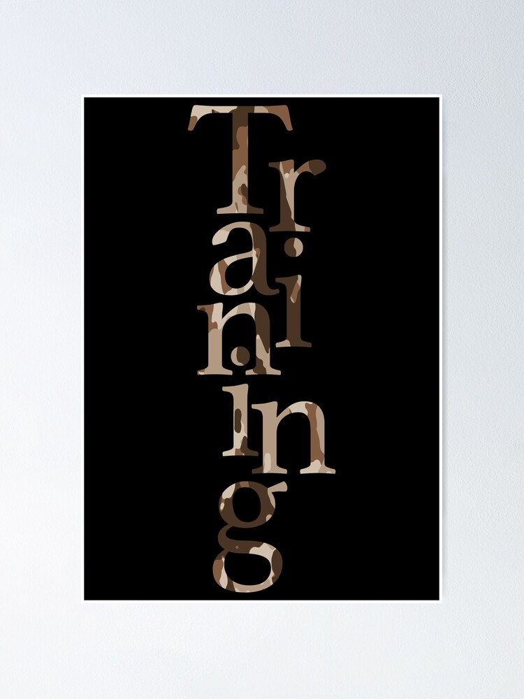 "Training font font design" Poster for Sale by KleinJenny | Redbubble
