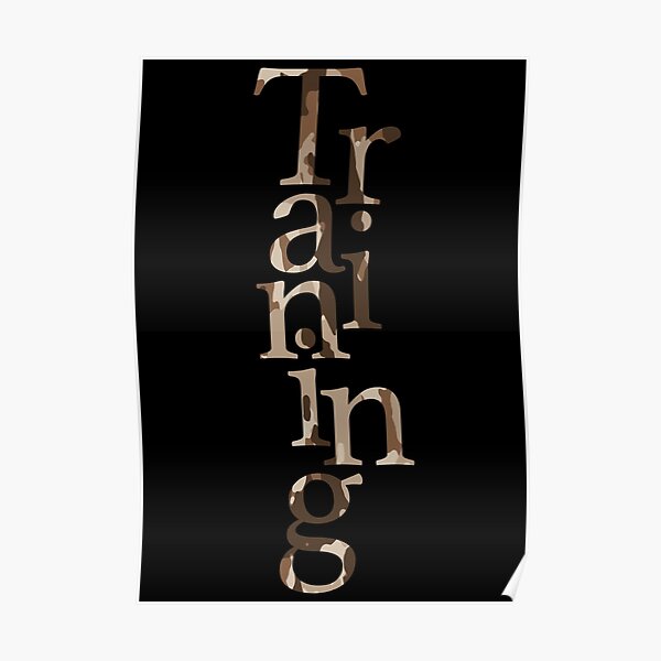 "Training font font design" Poster for Sale by KleinJenny | Redbubble