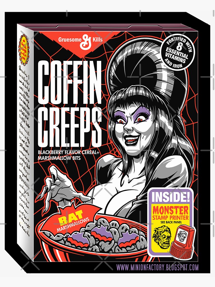"COFFIN CREEPS!" Sticker for Sale by MINION-FACTORY | Redbubble