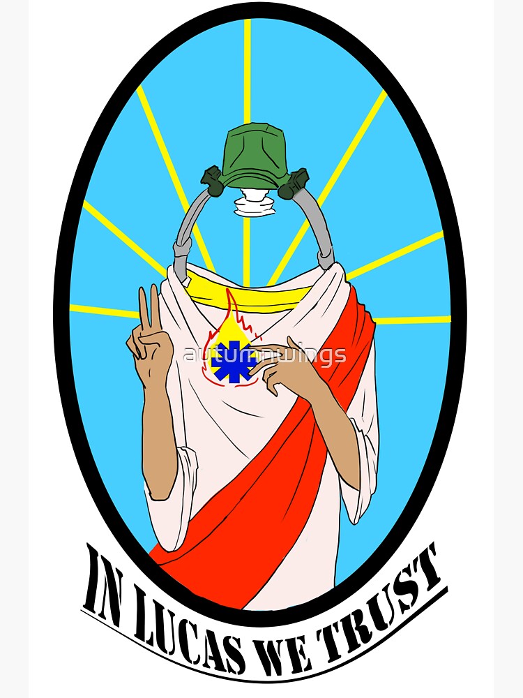 "In Lucas We Trust" Sticker for Sale by autumnwings | Redbubble