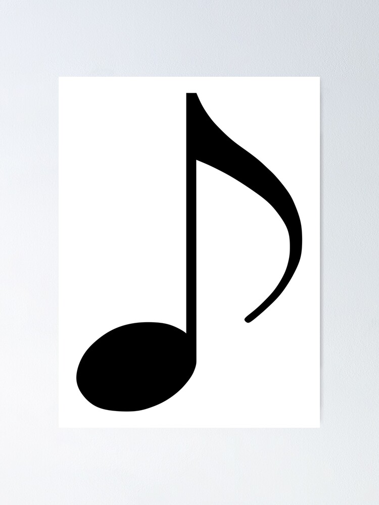 "Simple Eighth Musical Note Icon ♪" Poster for Sale by Dator | Redbubble