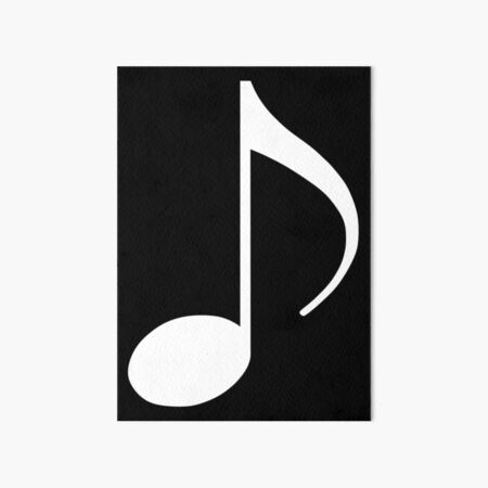 "Simple White Eighth Musical Note Icon ♪" Art Board Print for Sale by ...