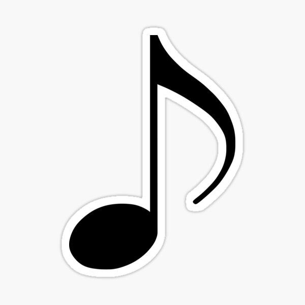 "Simple Black Eighth Musical Note Icon Pattern" Sticker for Sale by ...