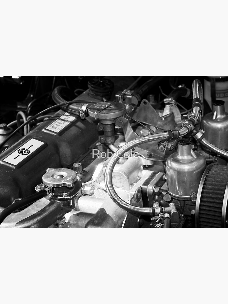 "Classic MG Sports Car Engine" Sticker for Sale by robcole | Redbubble