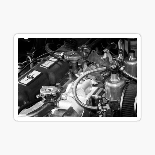 "Classic MG Sports Car Engine" Sticker for Sale by robcole | Redbubble