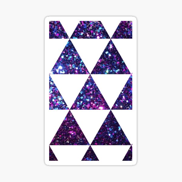 "Glitter Triangles" Sticker for Sale by mreen-painted | Redbubble
