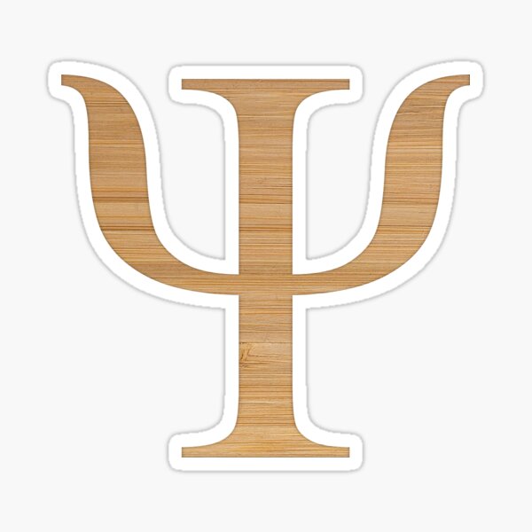 "Wooden Psi" Sticker for Sale by JacksonML | Redbubble