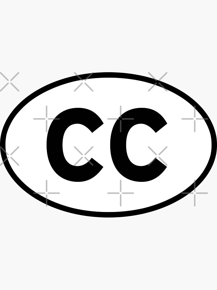 "Oval CC" Sticker by ovals2 | Redbubble