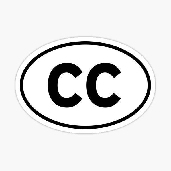 "Oval CC" Sticker by ovals2 | Redbubble
