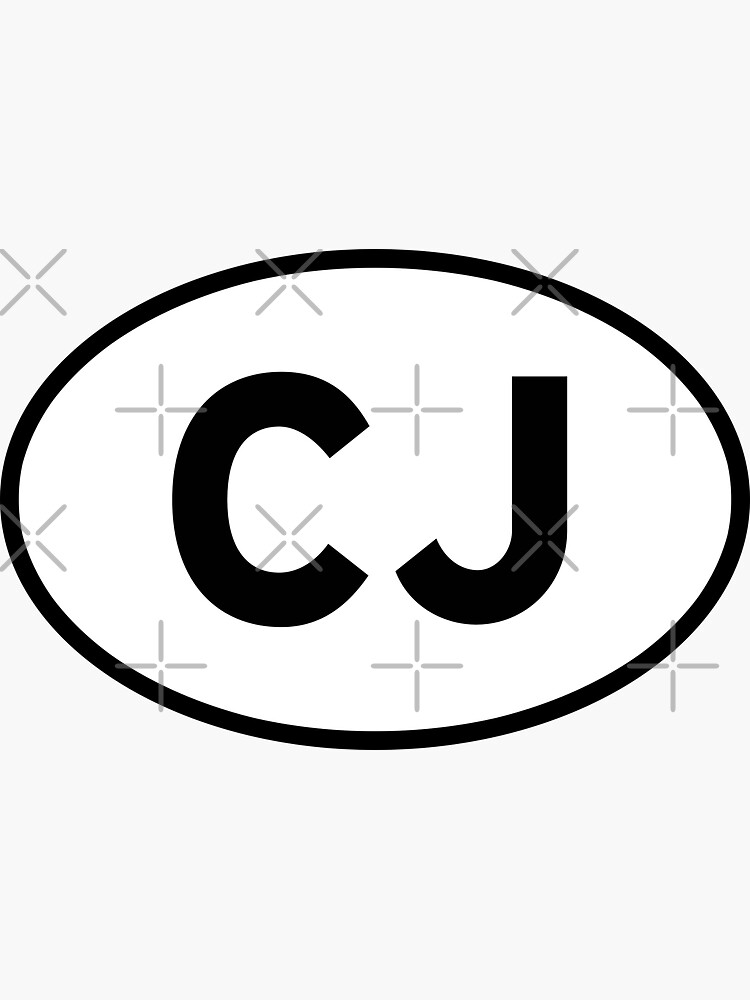 "Oval CJ" Sticker for Sale by ovals2 | Redbubble