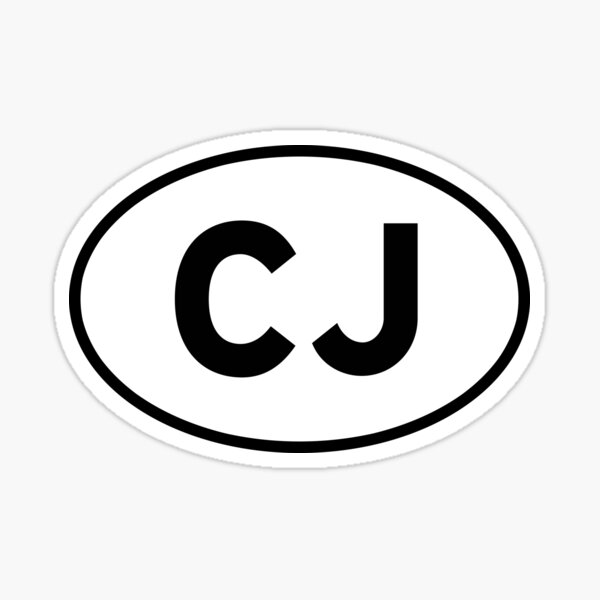 "Oval CJ" Sticker for Sale by ovals2 | Redbubble