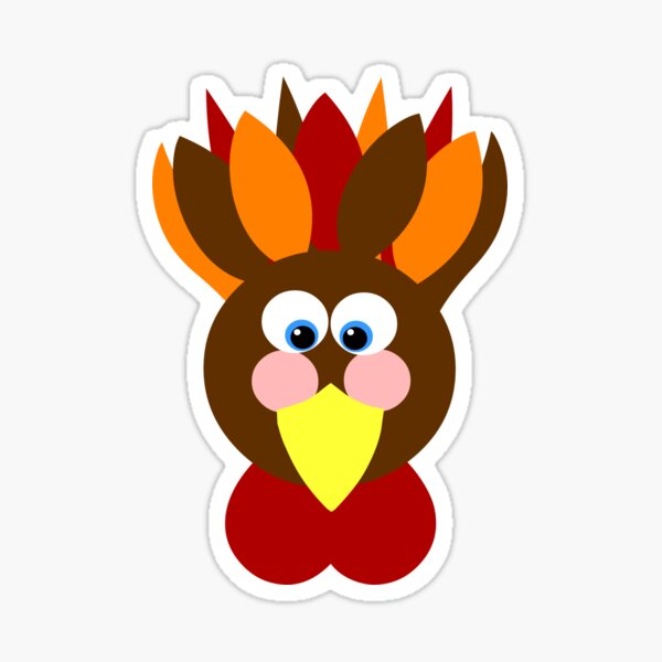 "Beautiful Turkey Bird With Blush " Sticker for Sale by Oirabot | Redbubble