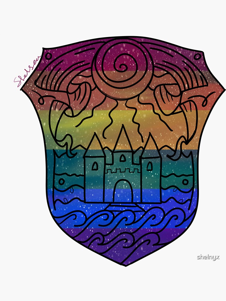 "Rainbow Galaxy Roman Sanders Logo" Sticker for Sale by shelnyx | Redbubble