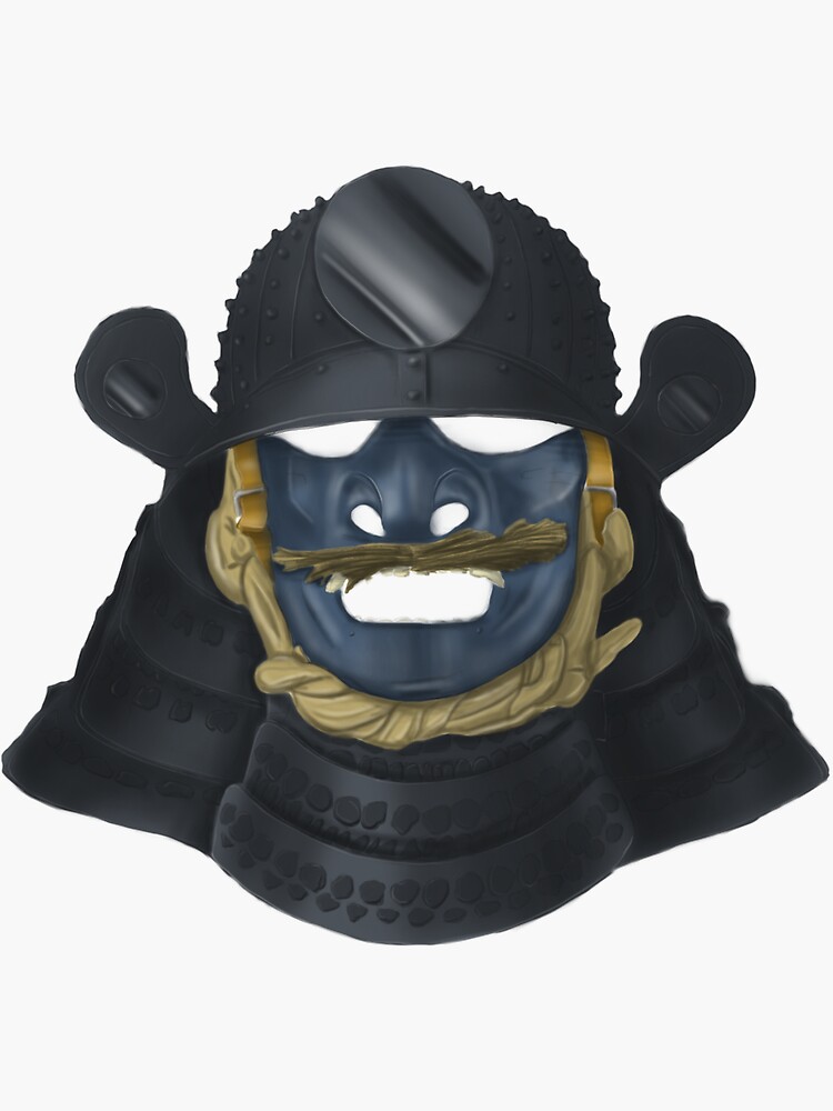 "Blue Mask Kabuto" Sticker by adamsmithdesign | Redbubble