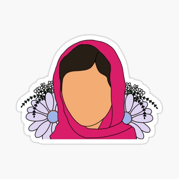 "Malala Yousafzai " Sticker for Sale by sophiemayde | Redbubble