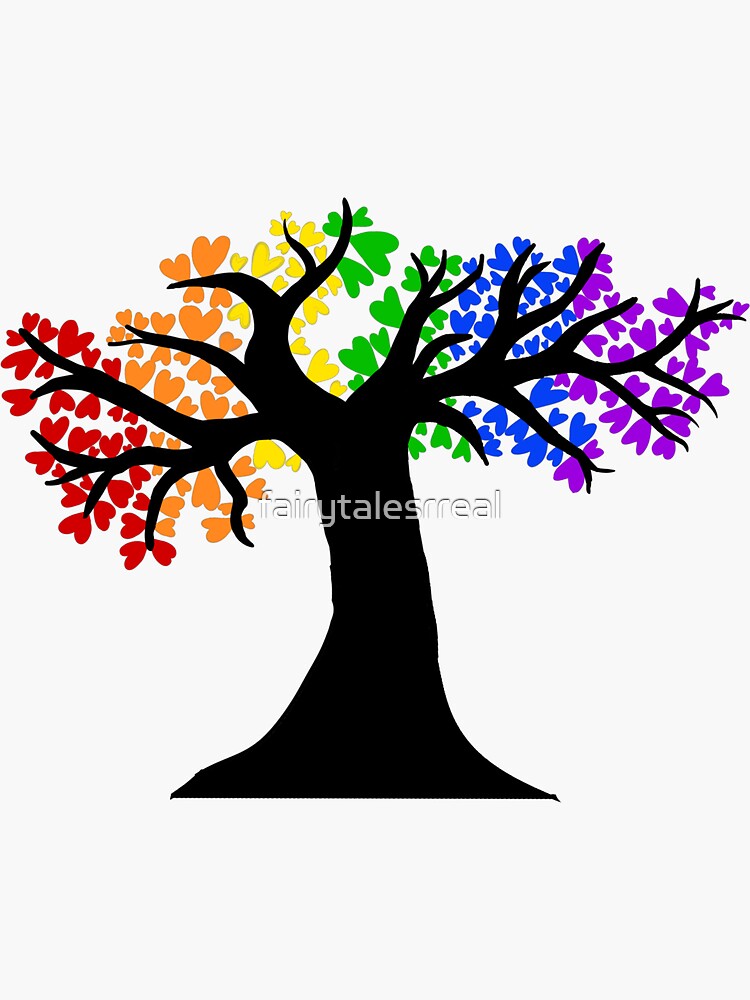 "LGBTQI+ Pride Tree" Sticker by fairytalesrreal | Redbubble