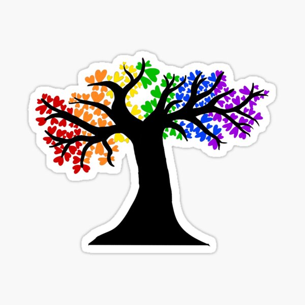 "LGBTQI+ Pride Tree" Sticker by fairytalesrreal | Redbubble
