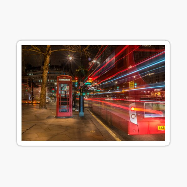 "London Bus and Telephone box" Sticker for Sale by RezieMart | Redbubble