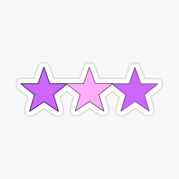"3 Purple Stars Sticker " Sticker for Sale by Trendy101 | Redbubble