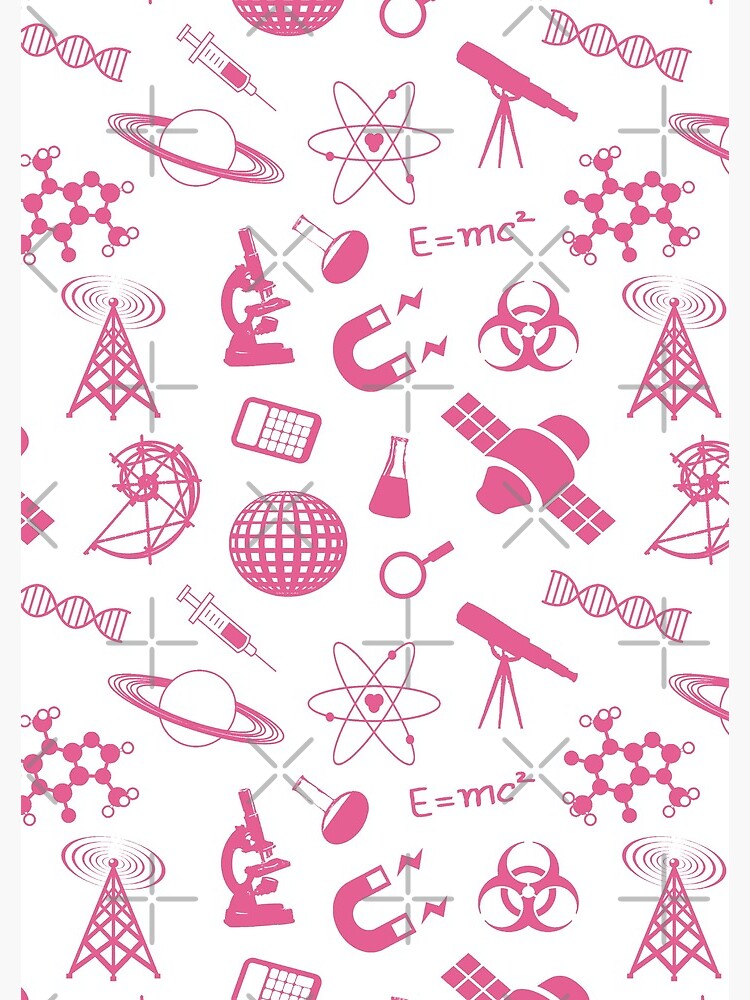 "Pink Science Symbols " Spiral Notebook for Sale by TLTextiles | Redbubble