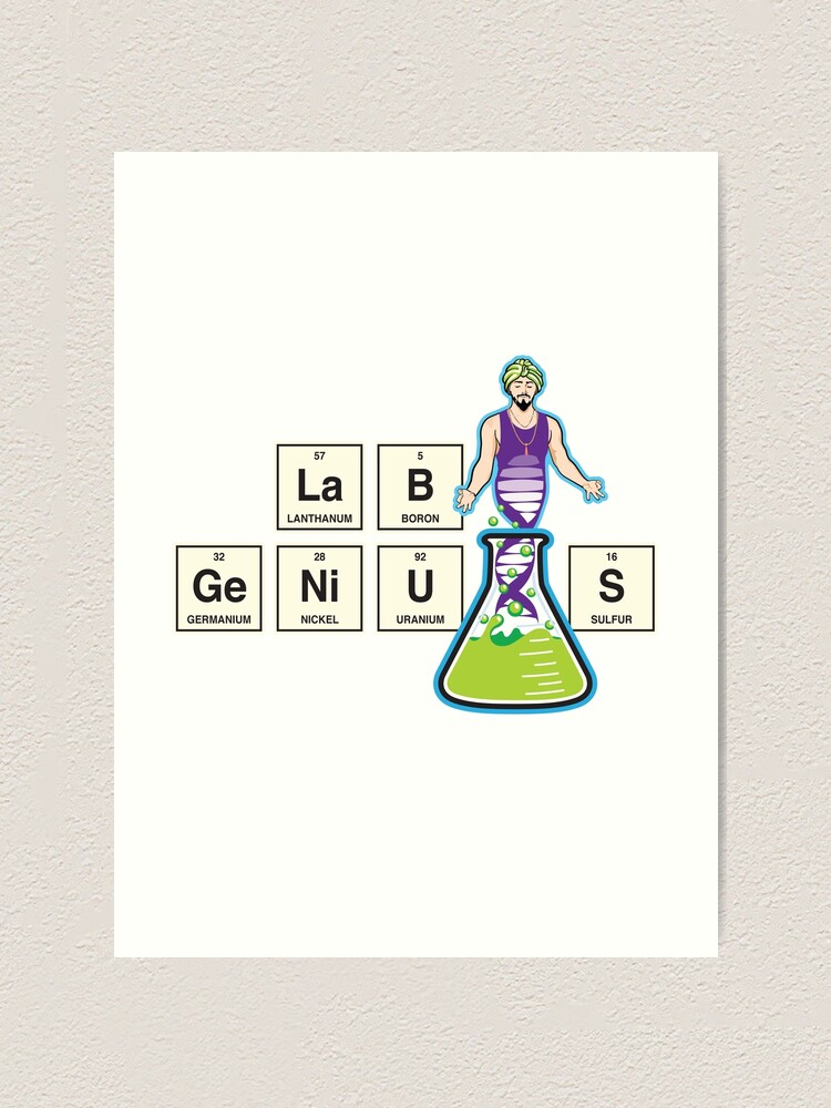 "Lab Genius Magic Science Genie for the Pro Researcher" Art Print by ...