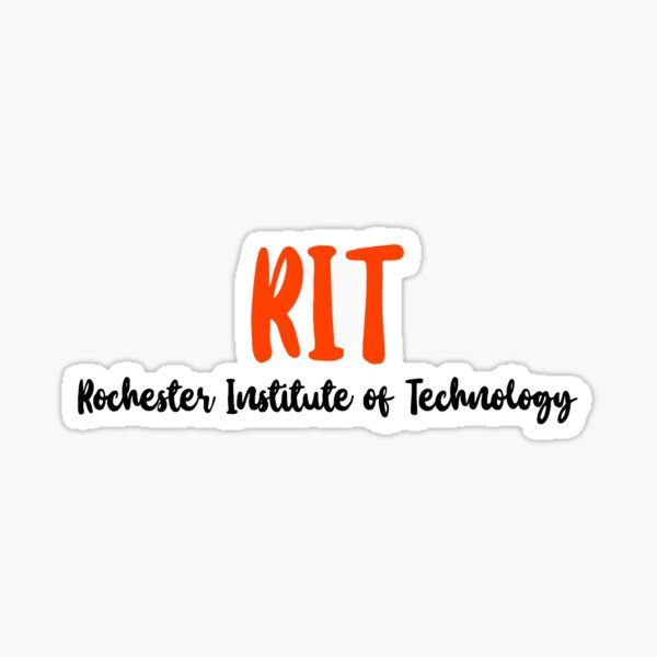 "RIT" Sticker by emilysstickerss | Redbubble