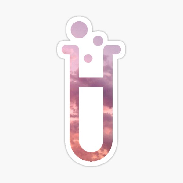 "Pink Cloud Test Tube" Sticker for Sale by OhLouCo | Redbubble