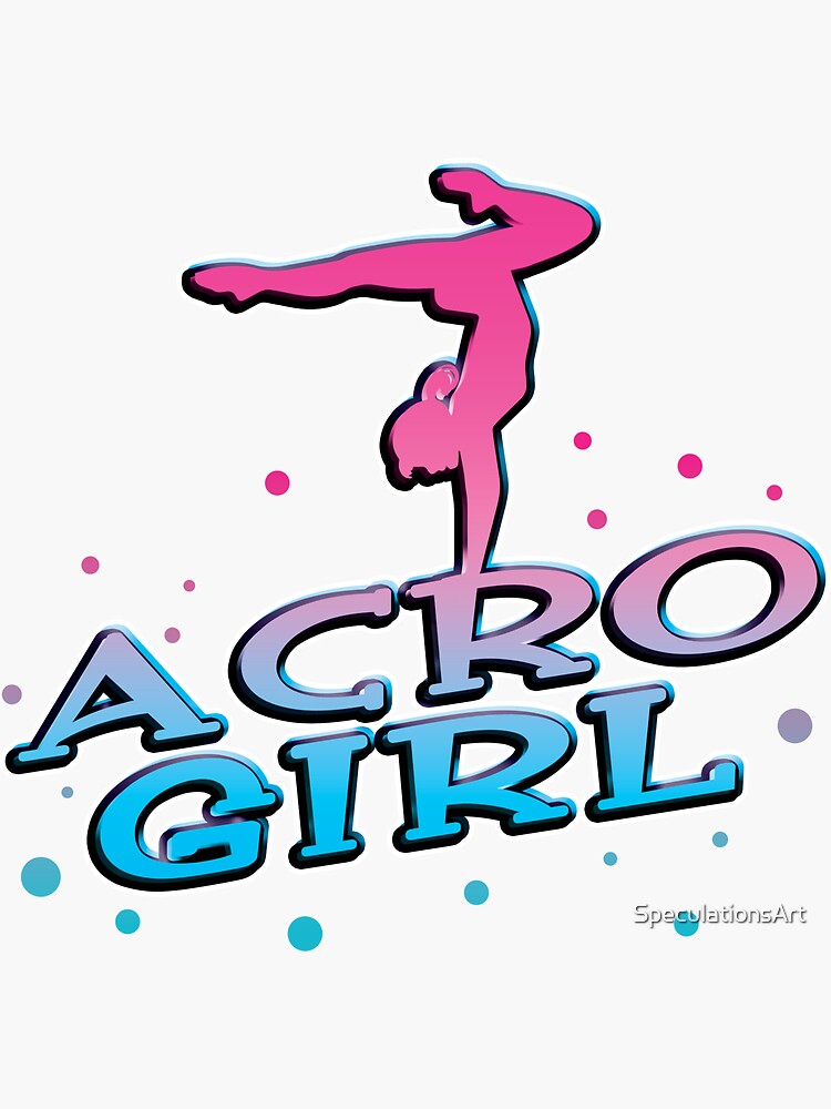"Acro Girl" Sticker for Sale by SpeculationsArt | Redbubble