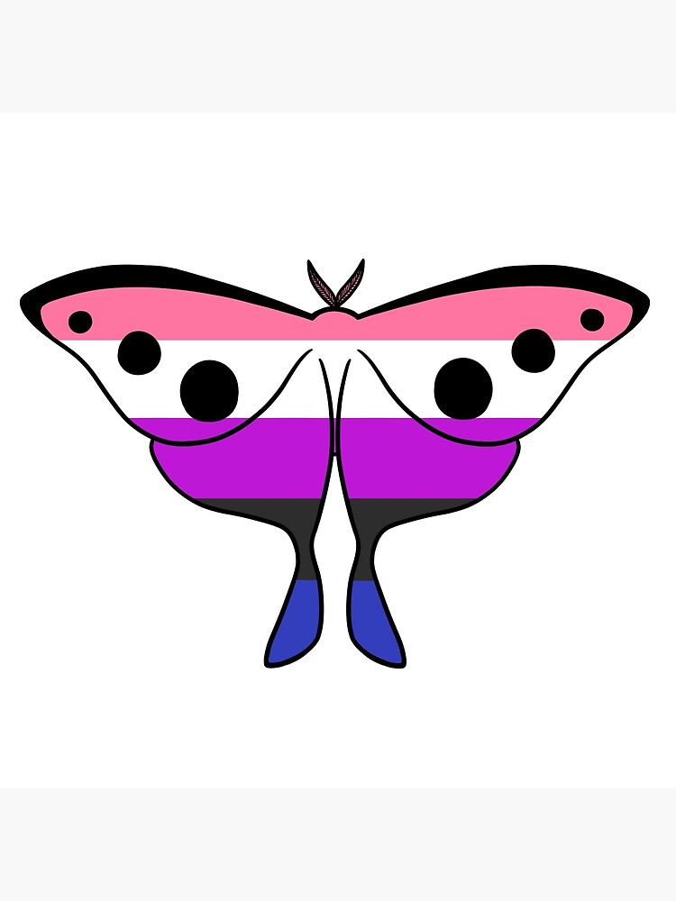 "Genderfluid Pride Moth" Poster for Sale by avesmx | Redbubble