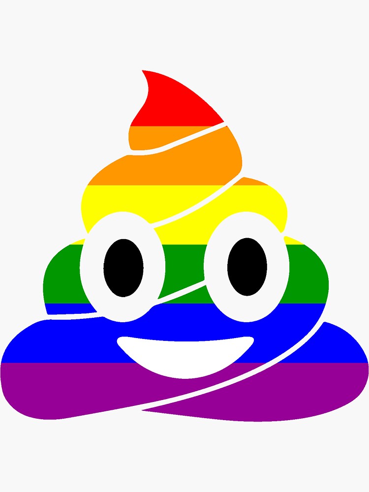 "Pride Poop" Sticker for Sale by attractivedecoy | Redbubble