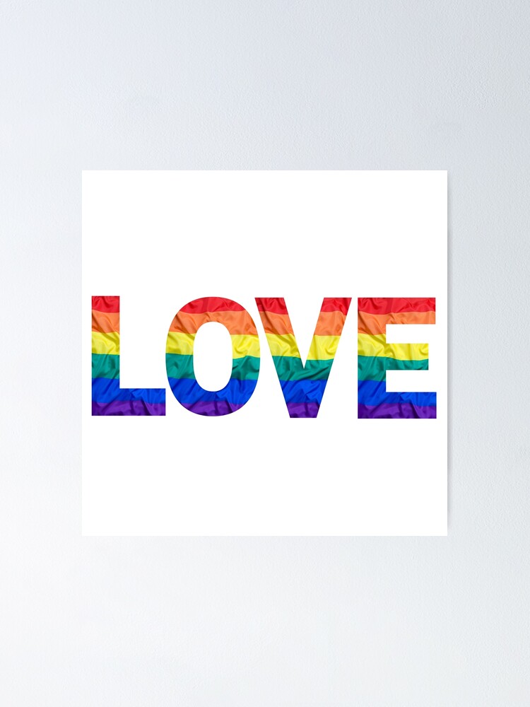 "Rainbow Love Word Art" Poster by angelmalfoy | Redbubble