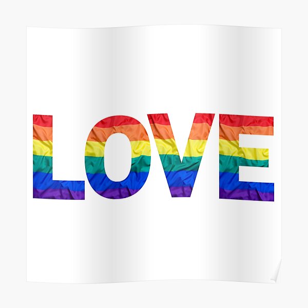 "Rainbow Love Word Art" Poster by angelmalfoy | Redbubble