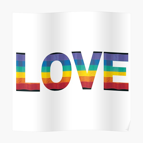 "Rainbow Love Word Art" Poster by angelmalfoy | Redbubble
