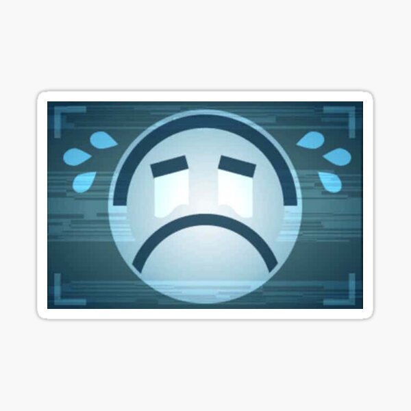 "Sad Pathfinder Face Apex Legends Blue" Sticker for Sale by ...