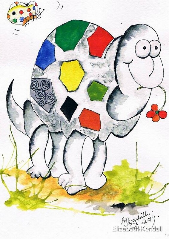 "Tim Tortoise" by Elizabeth Kendall | Redbubble