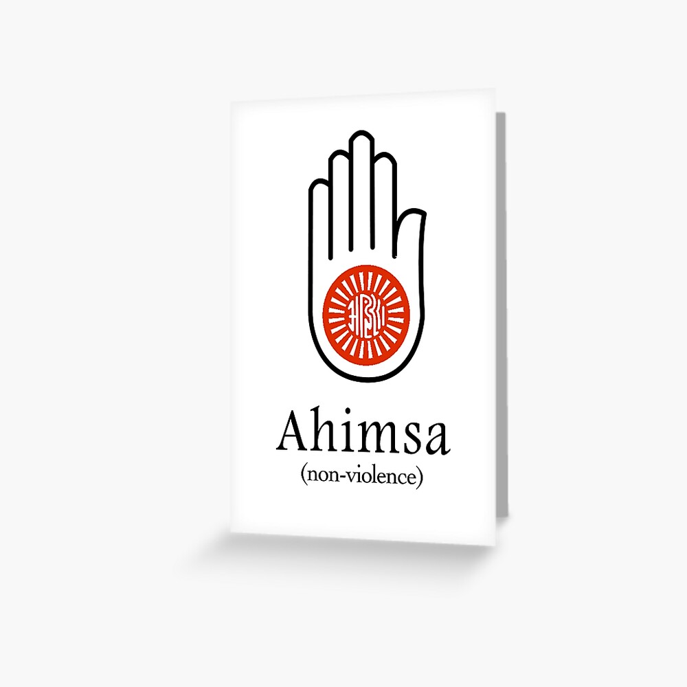 "AHIMSA" Greeting Card for Sale by Yago | Redbubble