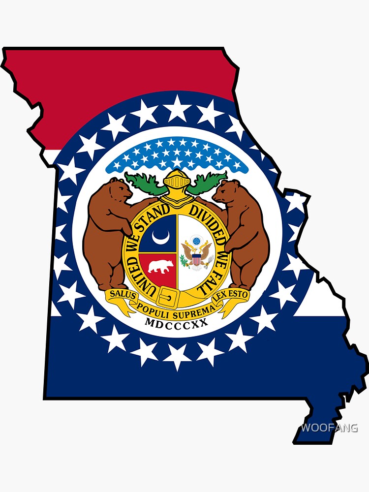 "U.S. STATE FLAGS/OUTLINES - MISSOURI" Sticker for Sale by WOOFANG ...