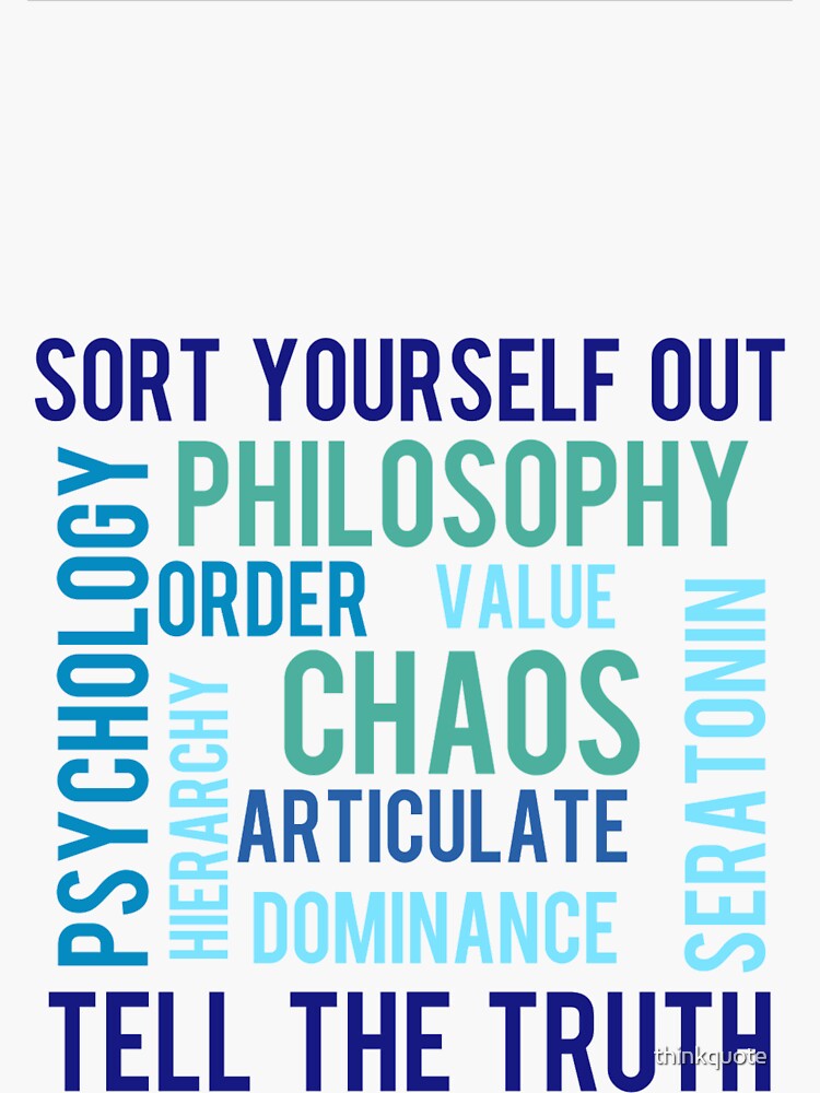 "Jordan Peterson Sort Yourself Out print" Sticker for Sale by ...