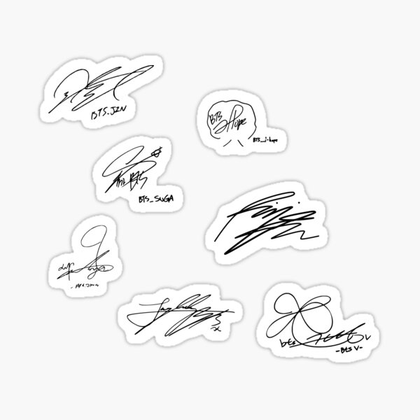 Sticker: Bts Signatures | Redbubble