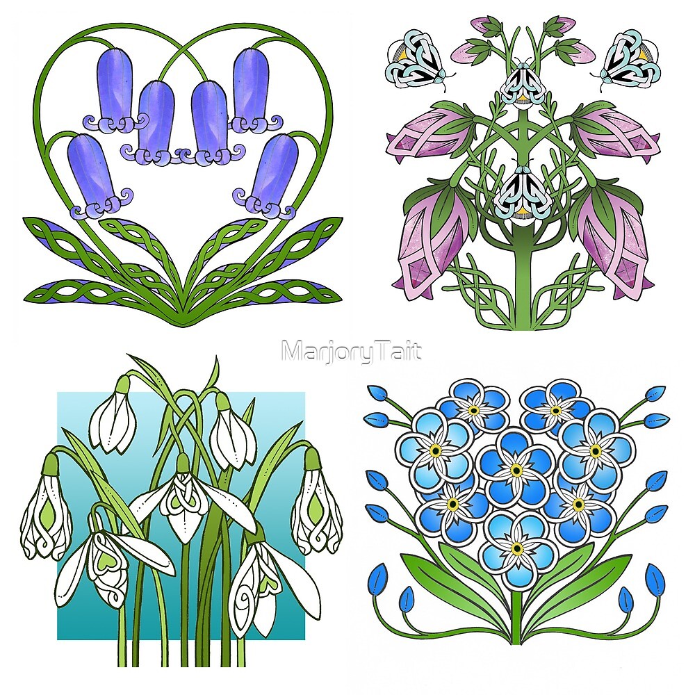 "4 Highland Flowers" by MarjoryTait | Redbubble
